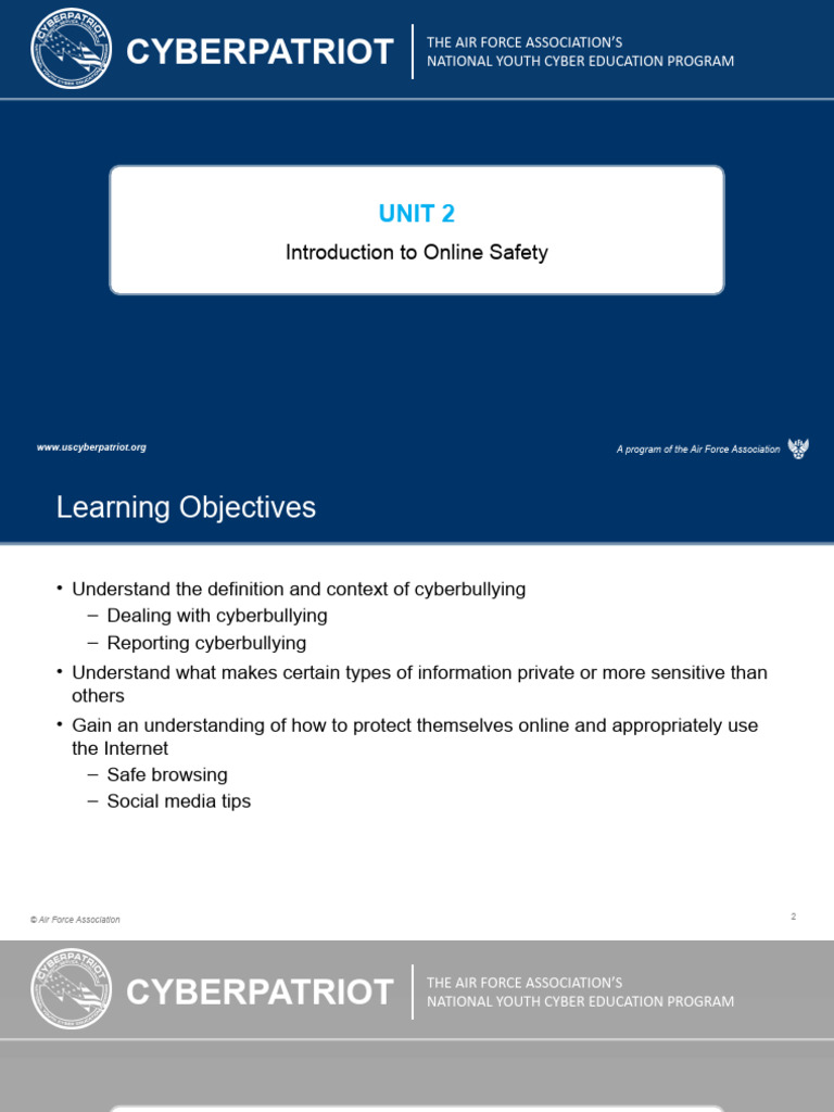 Unit 2 - Introduction To Online Safety 2021 | PDF | Cyberbullying | Cyberspace