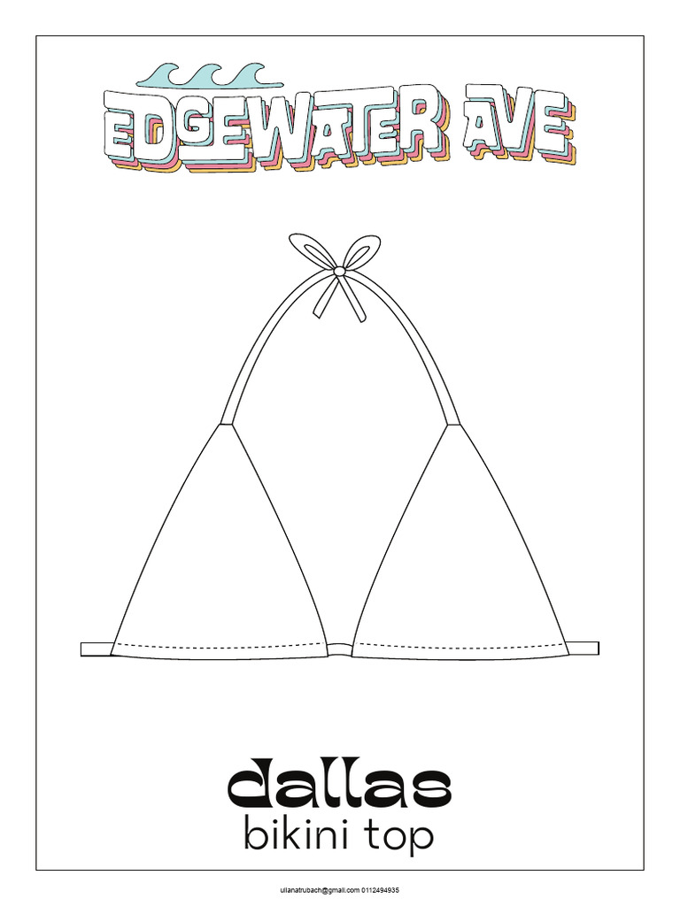 Dallas Top A4 Edgewater Avenue | PDF | Sewing | Seam (Sewing)