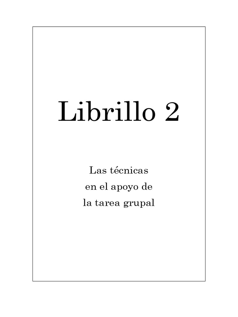 Técnicas de Trabajo Con Grupos (Librillo 2) | PDF | Análisis FODA | Jugando a las cartas