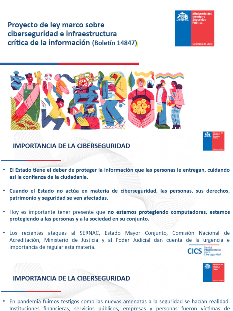 Proyecto de Ley Marco Sobre Ciberseguridad e Infraestructura Crítica de ...