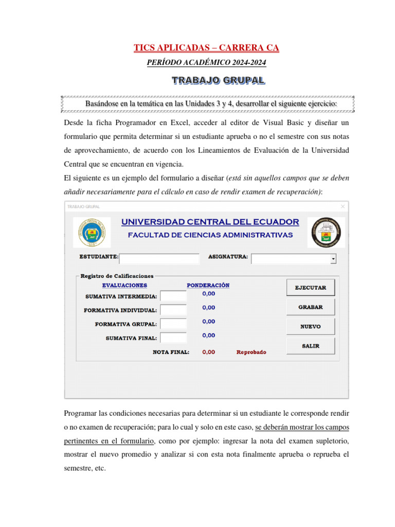 Trabajo Grupal 2 TICs Aplicadas CA 24-24 | PDF | Microsoft Excel | Informática