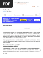 Specific Heat Capacities of Air Table | PDF | Heat | Heat Capacity