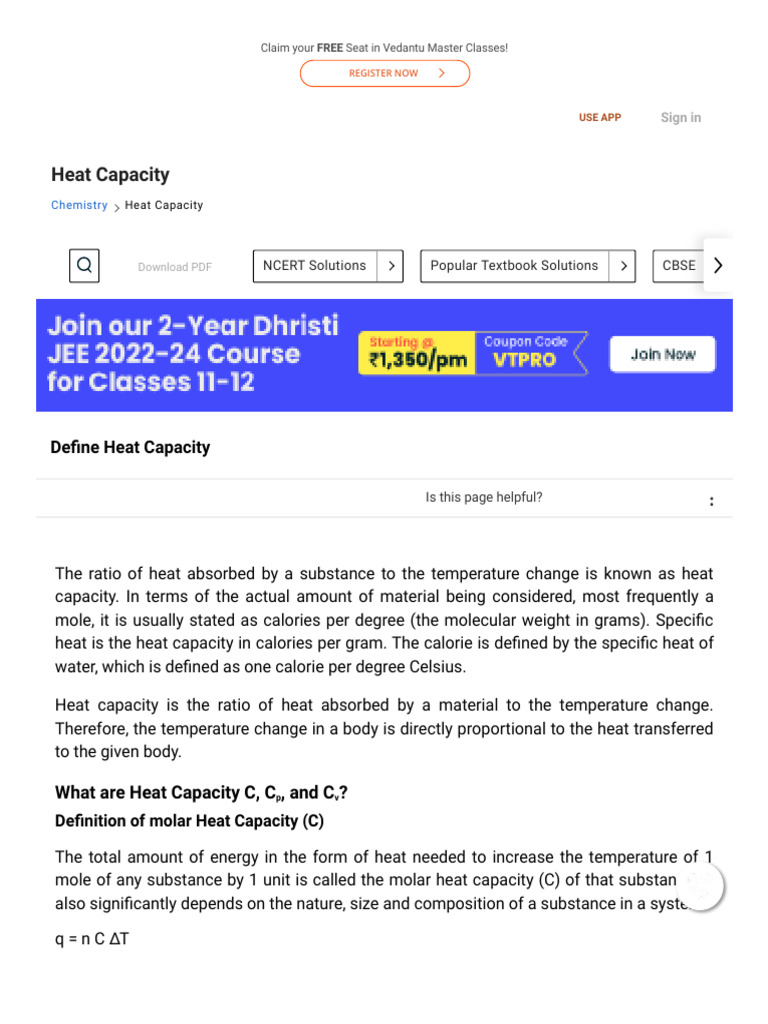 Thermodynamics | PDF | Heat | Heat Capacity