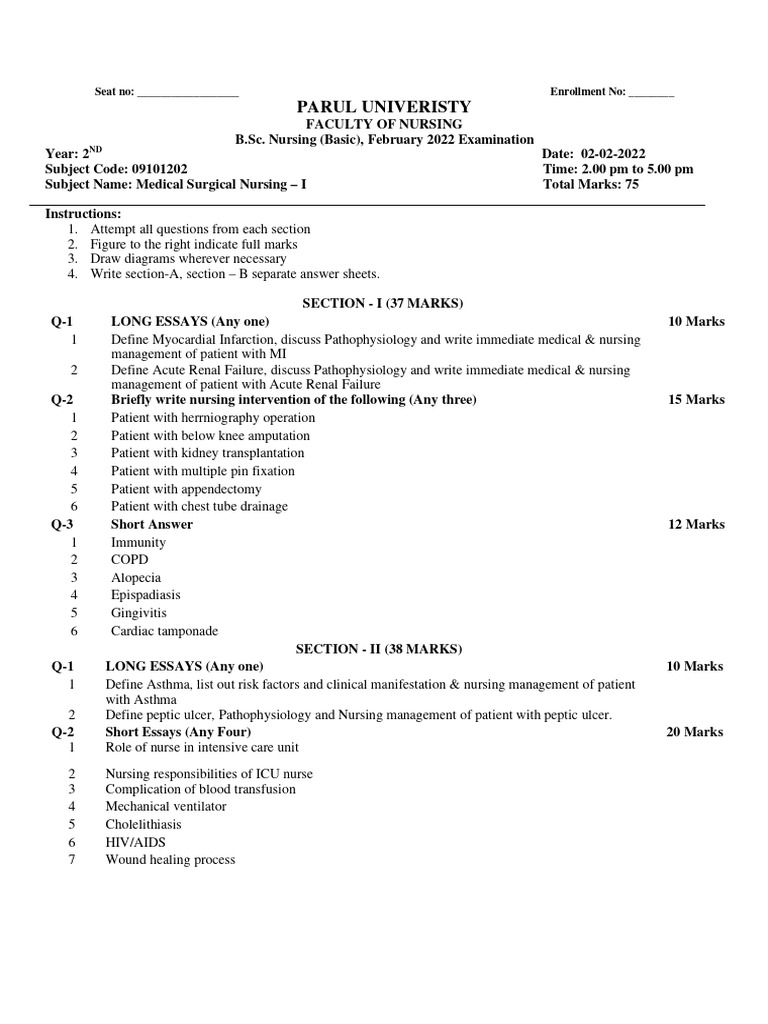 3883 Question Paper | PDF | Intensive Care Unit | Nursing