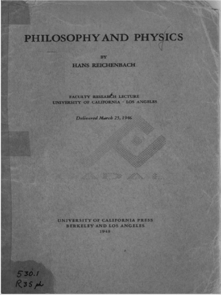 Philosophy and Physics - Hans Reichenbach-1948 | PDF
