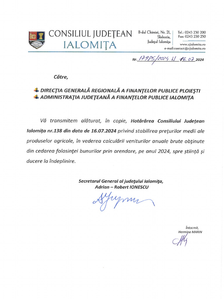 Ialomita PMA 2024 | PDF