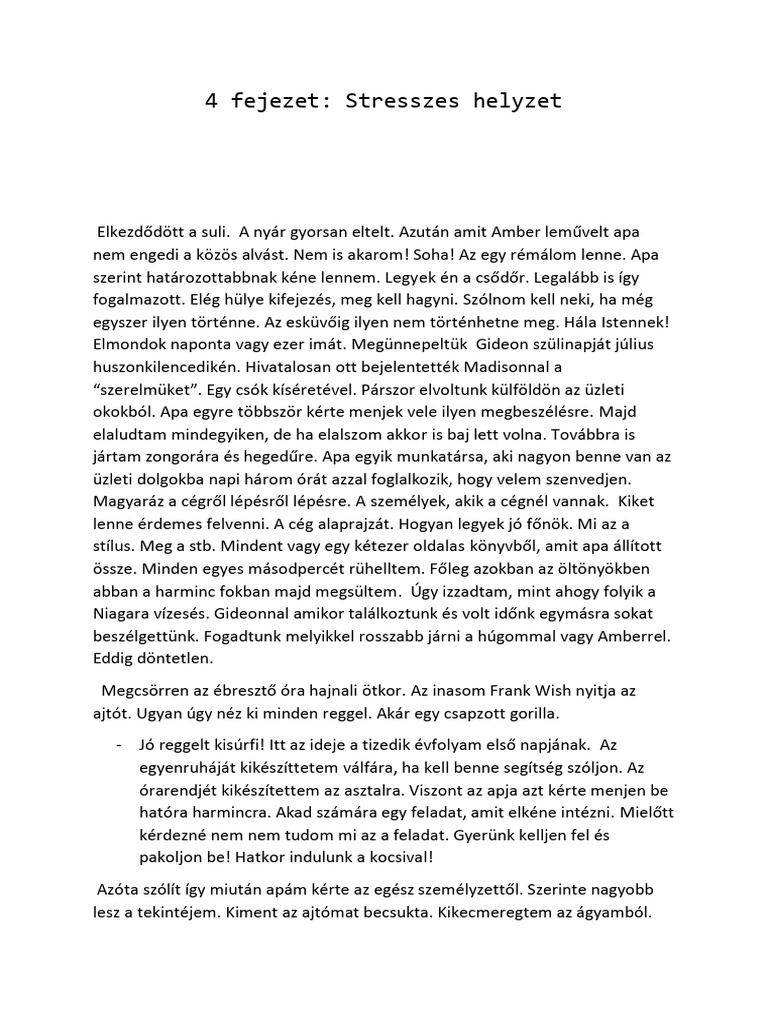 4 Fejezet Stresszes Helyzet | PDF