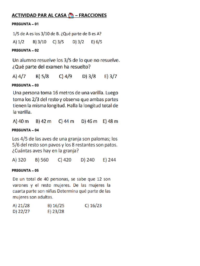 t04 RM 4to Fracciones | PDF