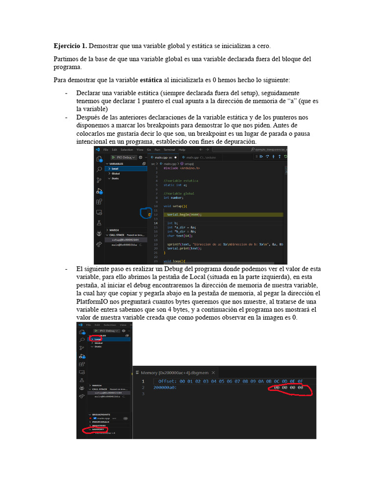 Ejercicio 1 | PDF | Poco | Variable (informática)