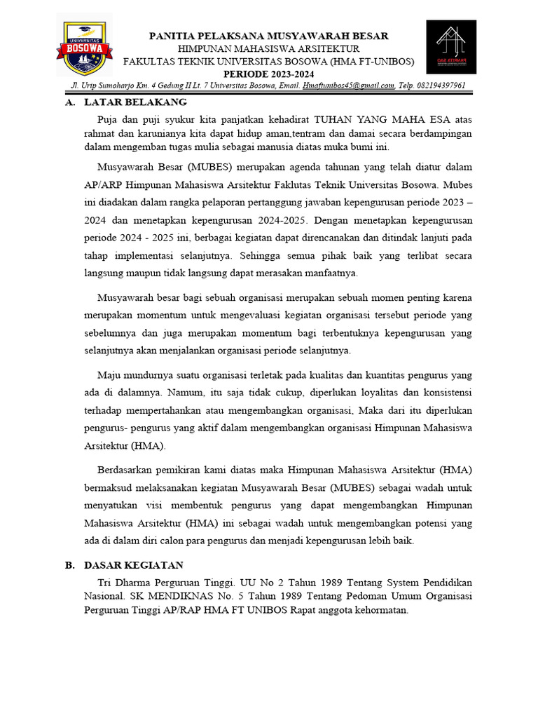 Proposal Mubes | PDF