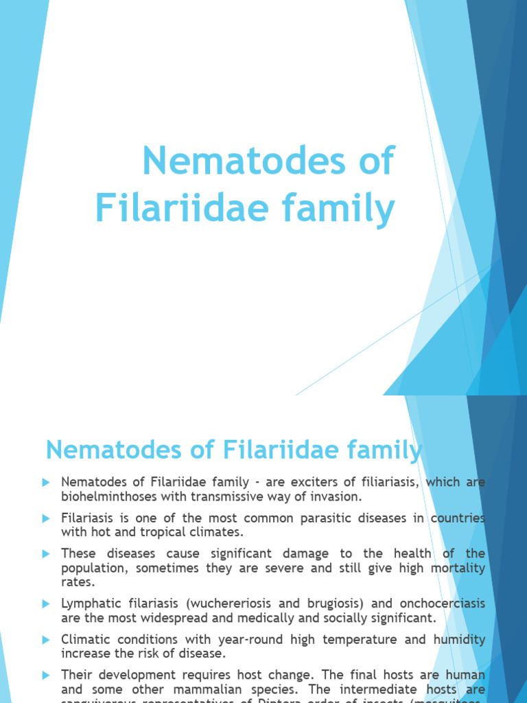 Overview of Filariidae Nematodes | PDF | Medical Specialties | Immunology