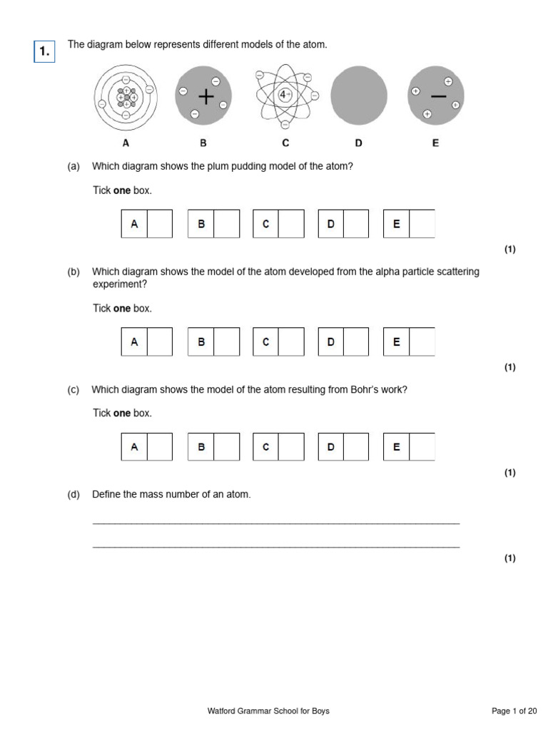 Year 9 Exam | PDF | Atomic Nucleus | Neutron