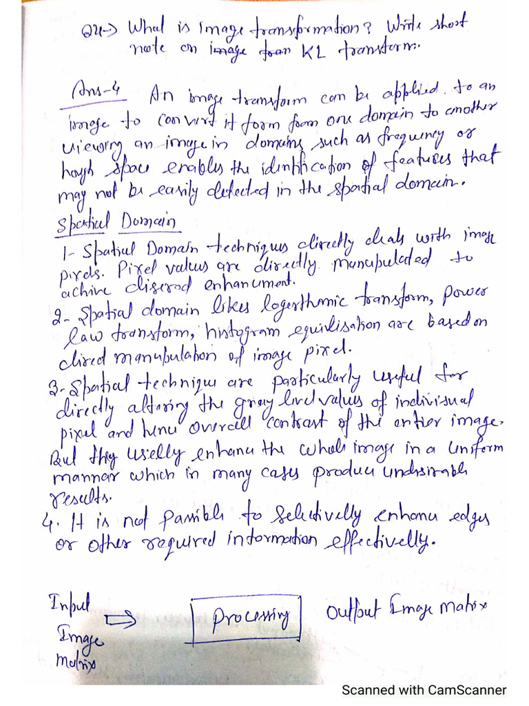 DIP Unit 5 HandWritten | PDF