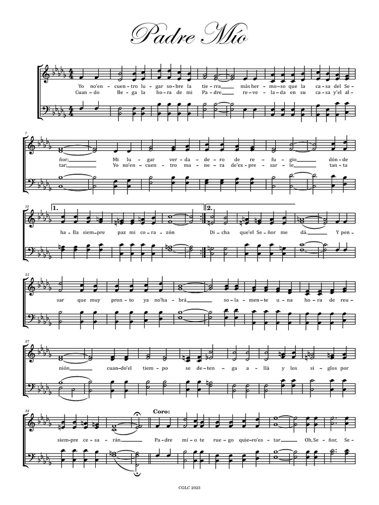 045-Padre Mio Partitura | PDF
