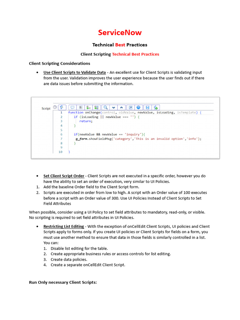 Client Script Best Practice 1717192715 | PDF | Document Object Model ...