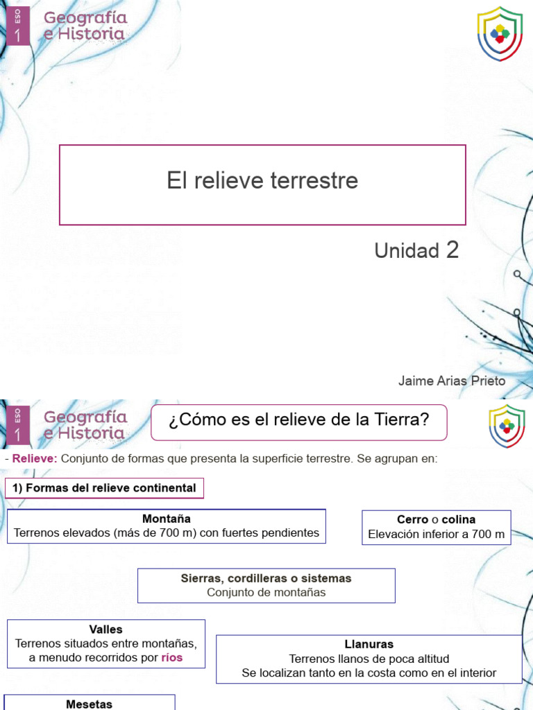 Diapositvas LA FORMACION DEL RELIEVE Y SU RELACION CON LAS POBLACIONES HUMANAS SANTILLANA HECHO ...