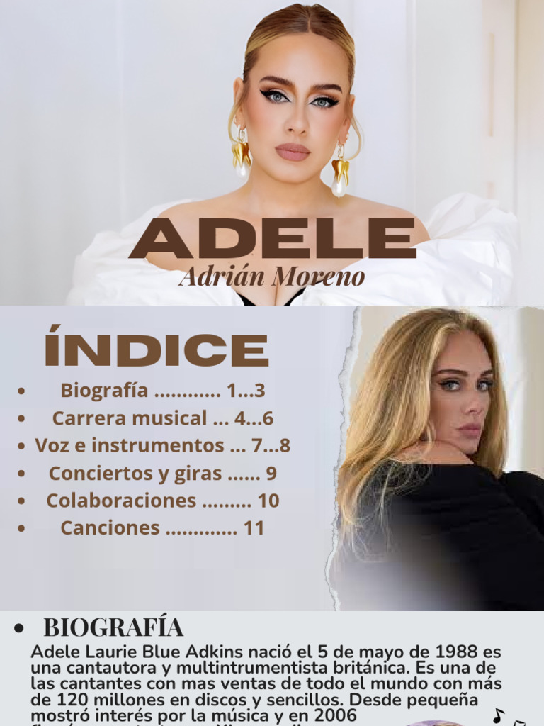 Biografía y Éxitos de Adele | PDF | Adele | Música grabada