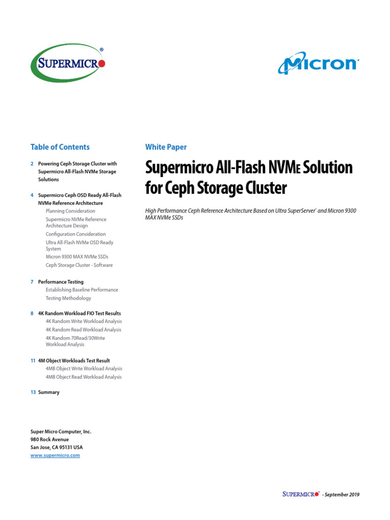 White Paper Ceph-Ultra | PDF | Solid State Drive | Computer Data Storage