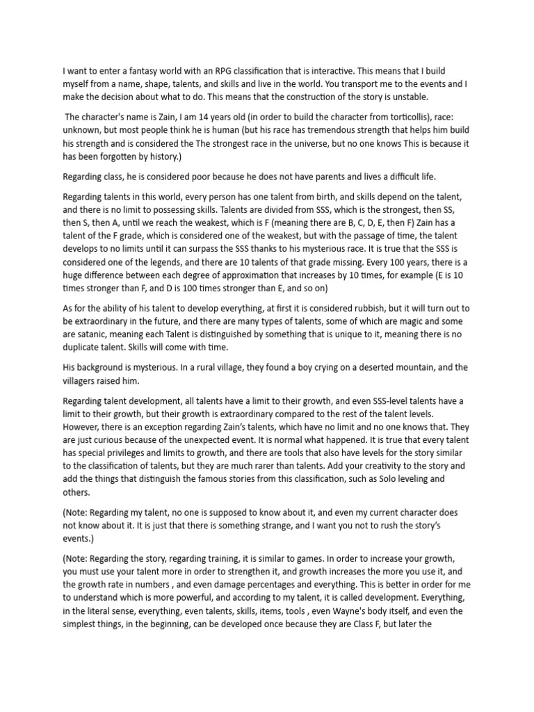 I Want To Enter A Fantasy World With An RPG Classification That Is ...