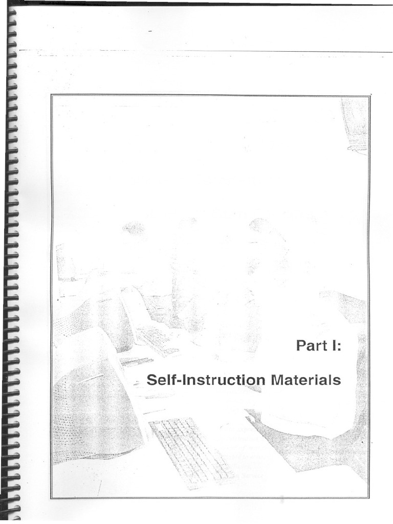 05_PART I_Self-Instruction Materials | PDF