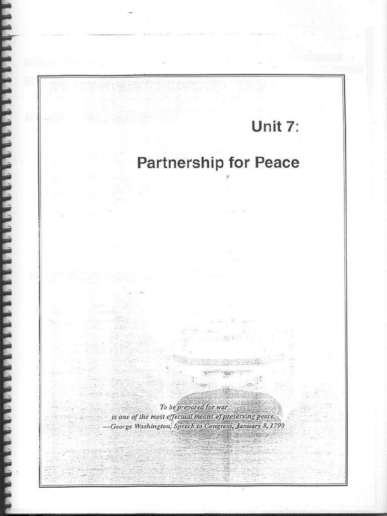 12_Unit 7_Partnership for Peace | PDF