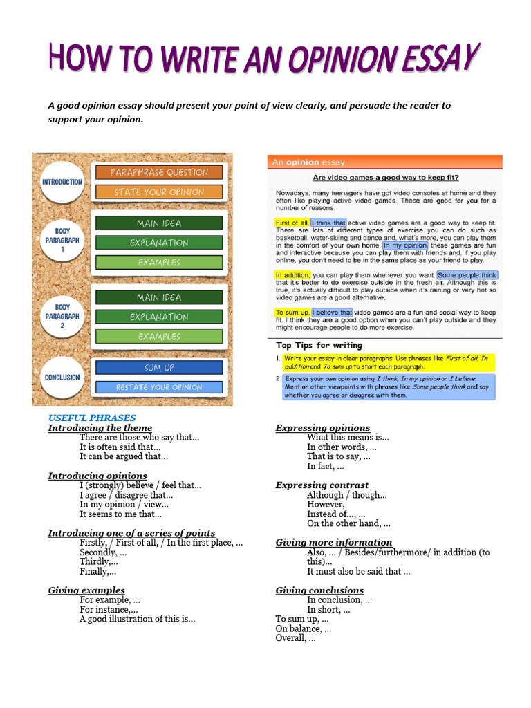 How To Write An Opinion Essay | PDF | Foreign Language Studies