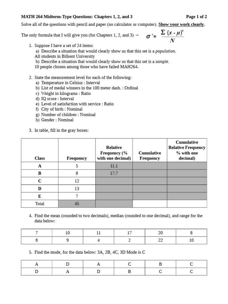 Chapter01 02 03 | PDF | Standard Deviation | Weighted Arithmetic Mean