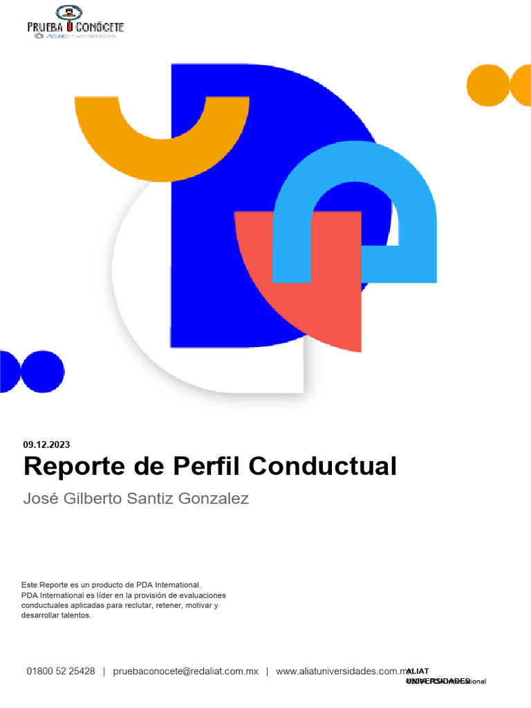 ReportePDA - JosÃ©GilbertoSantizGonzalez 3 | PDF | Toma de decisiones | Comportamiento