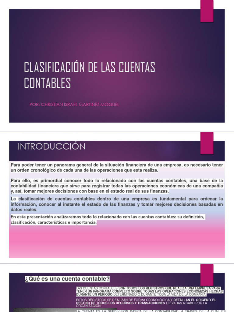 Clasificación de Las Cuentas Contables | PDF | Contabilidad | Business