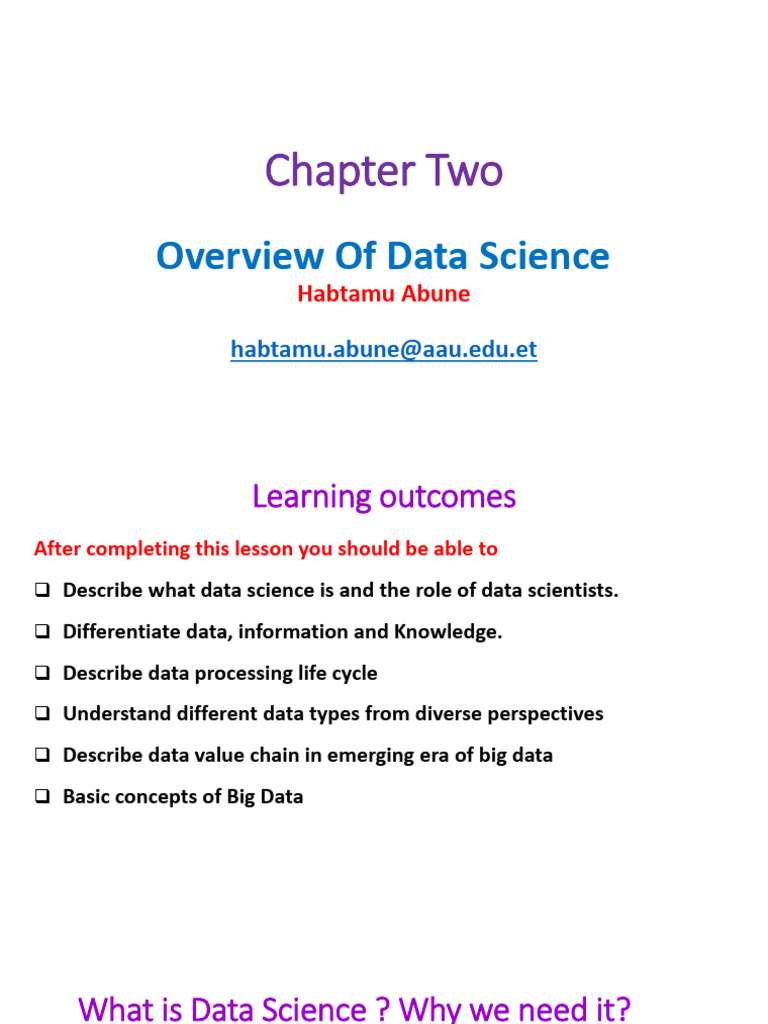 Chapter 2 Introduction To Data Science | PDF | Apache Hadoop | Data Science