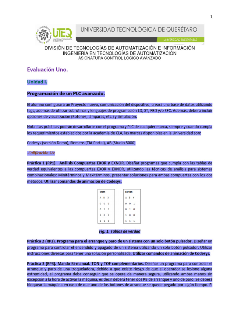 Prácticas y Tareas CLA - 24 - CODE - 5 | PDF | Scada | Controlador ...