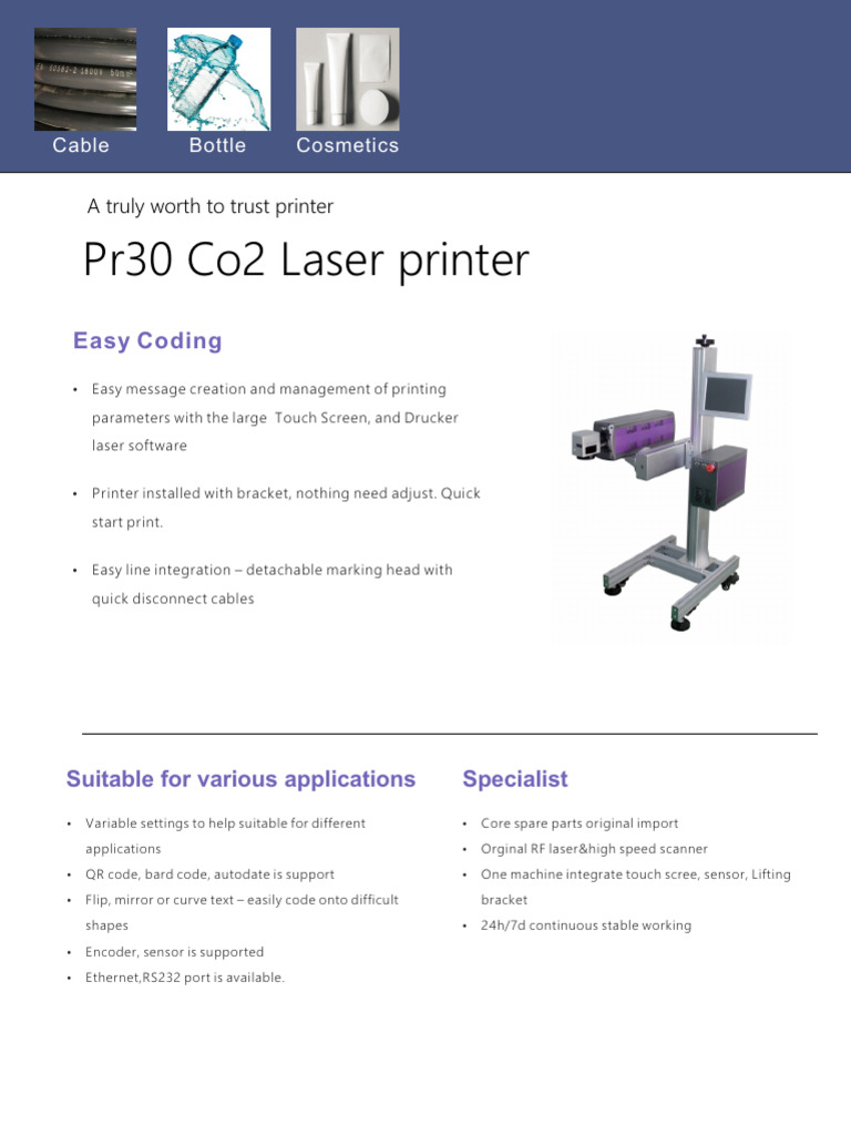 1 - Drucker Co2laser Catlogue | PDF | Printer (Computing) | Computing