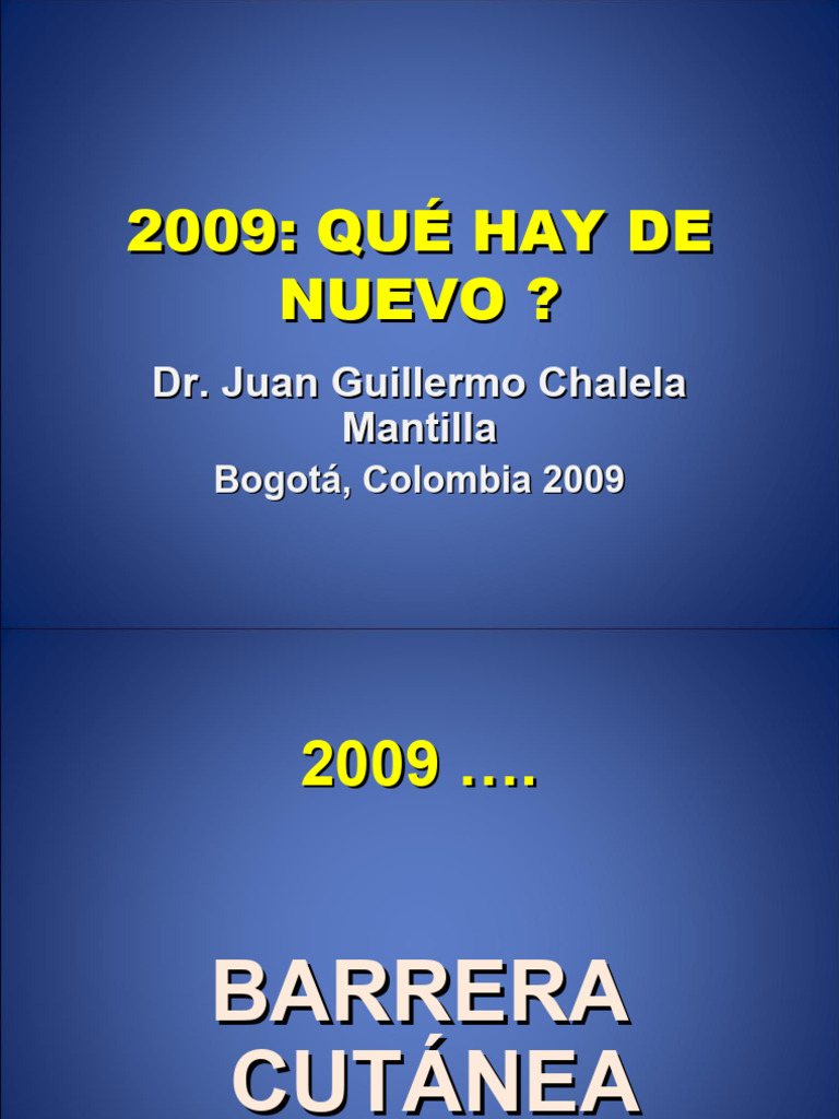 Que Hay de Nuevo 2009 - Dermocaribe 2009 | PDF | Causas de la muerte ...