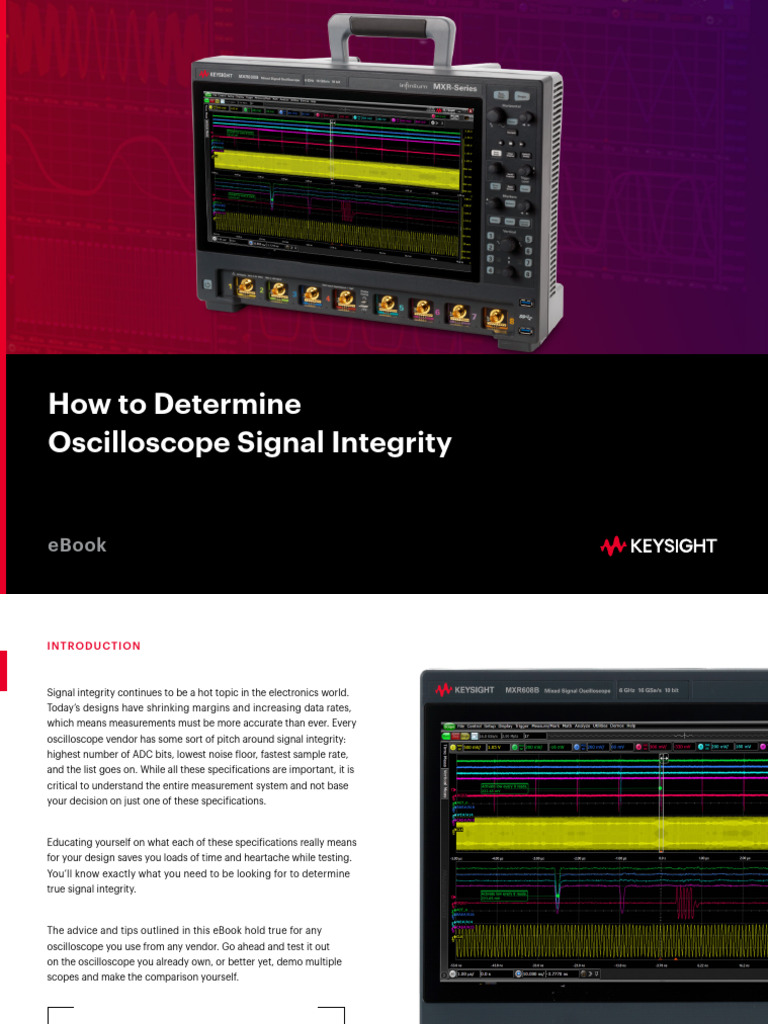 How To Determine Oscilloscope Signal Integrity | PDF | Analog To Digital Converter | Bandwidth ...