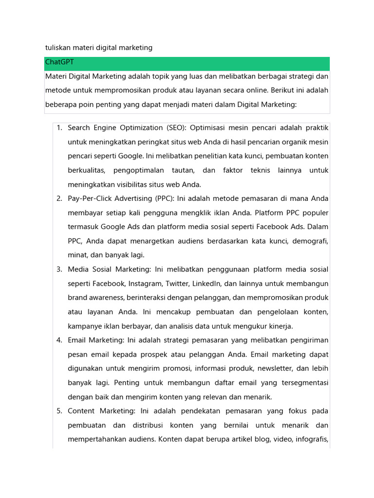 Panduan Lengkap Digital Marketing | PDF | Pengelolaan Keuangan & Uang