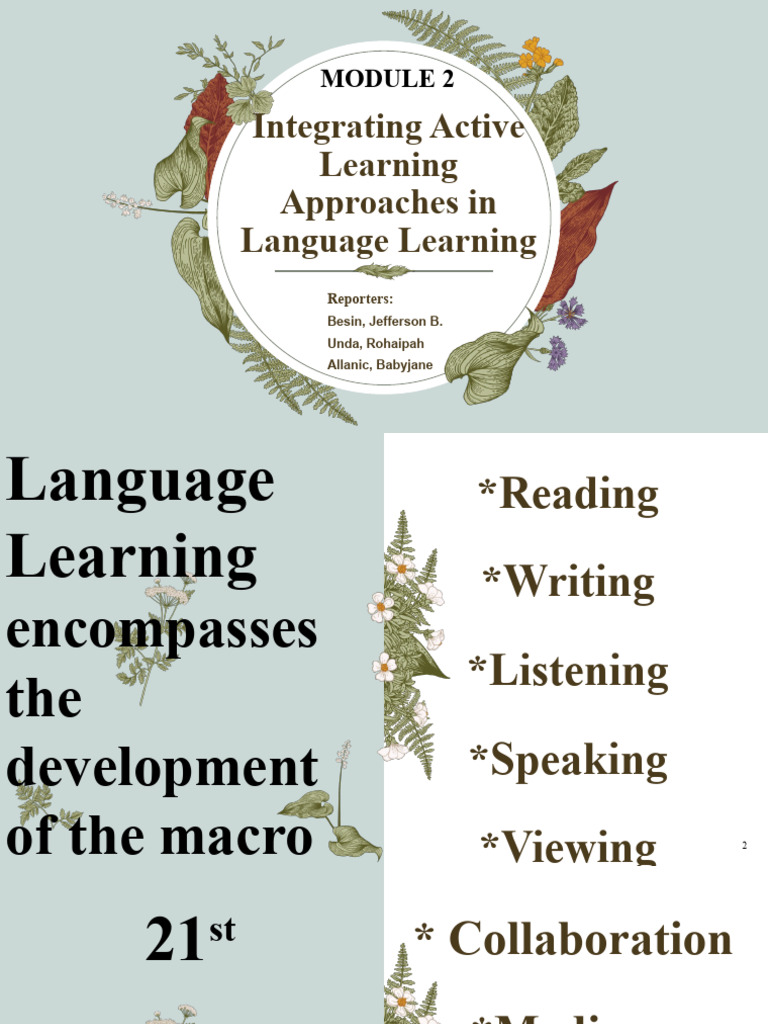 TTL Report Integrating Active Learning Approaches in Language Learning 1 | PDF | Inquiry Based ...