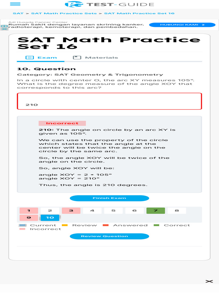 SAT Math Practice Set 16: Geometry | PDF