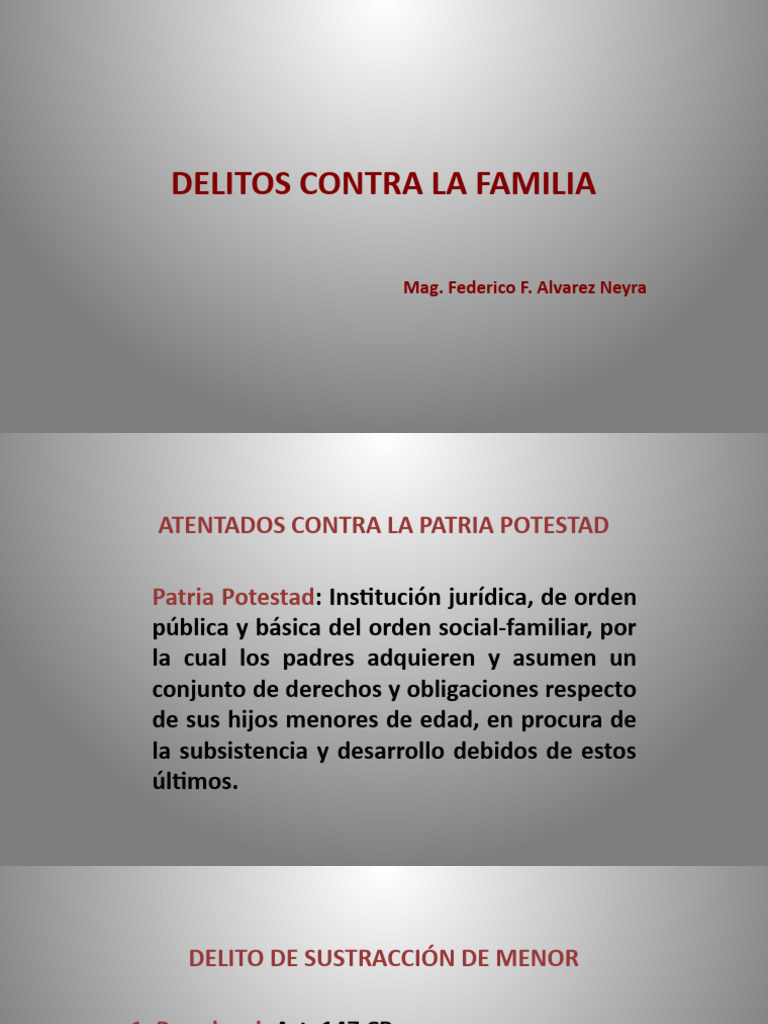 Unidad 4 - Delitos Contra La Familia - Omisión a La Asistencia Familiar | Descargar gratis PDF ...