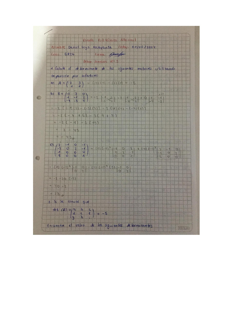 Semana 05 Algebra Lineal | PDF