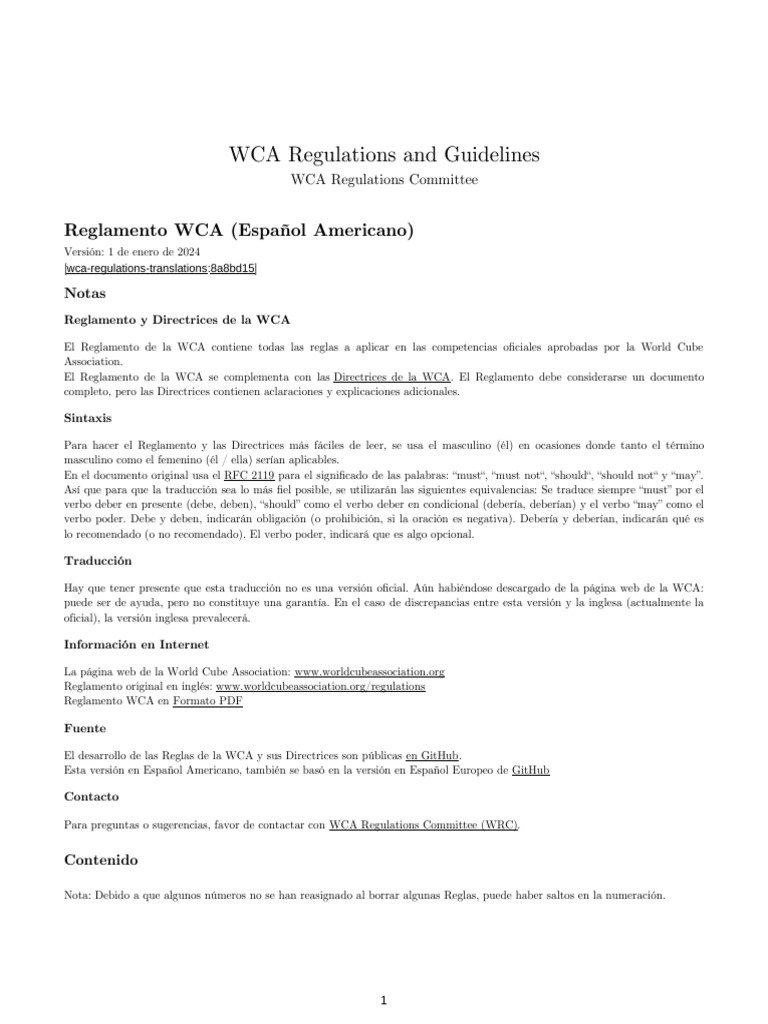 WCA-reglamento-y-directrices | PDF