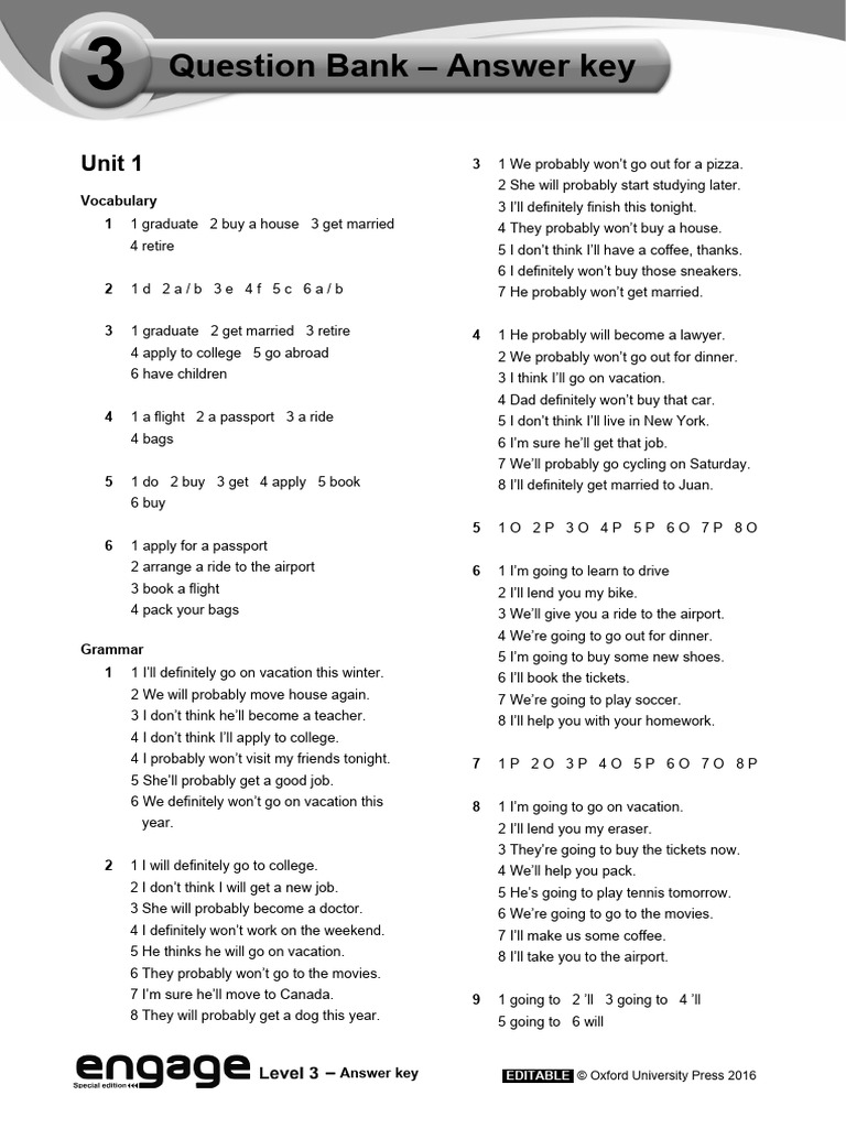 Engage Level 3 Question Bank Answer Key | PDF | Dream | Nightmare