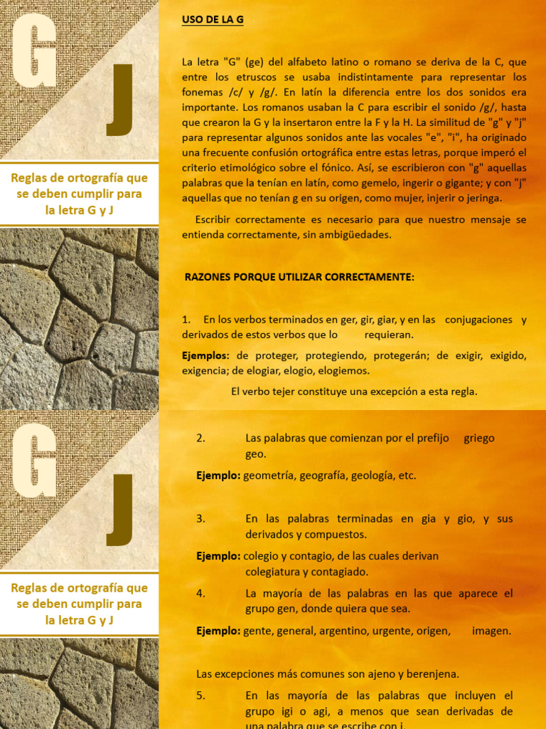 4 Uso de Las Letras G y J | PDF | Ortografía | latín