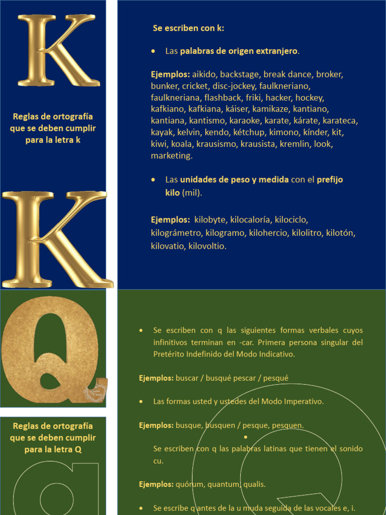 5 Uso de Las Letras K Q y X | PDF