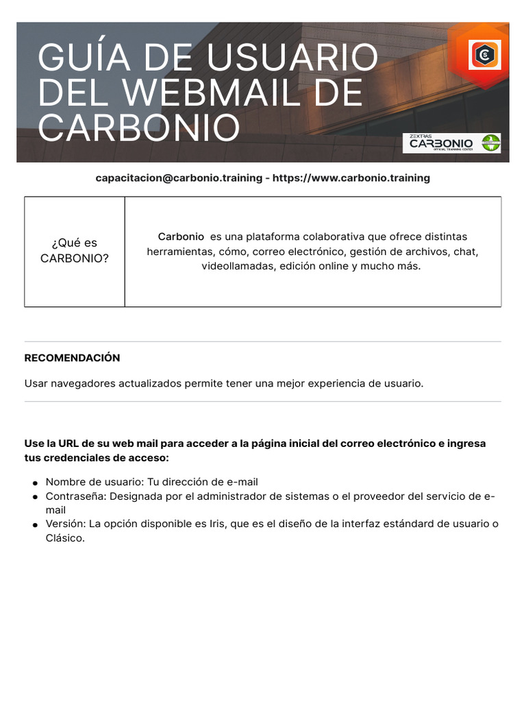 Manual CARBONIO | PDF | Archivo de computadora | Spamming
