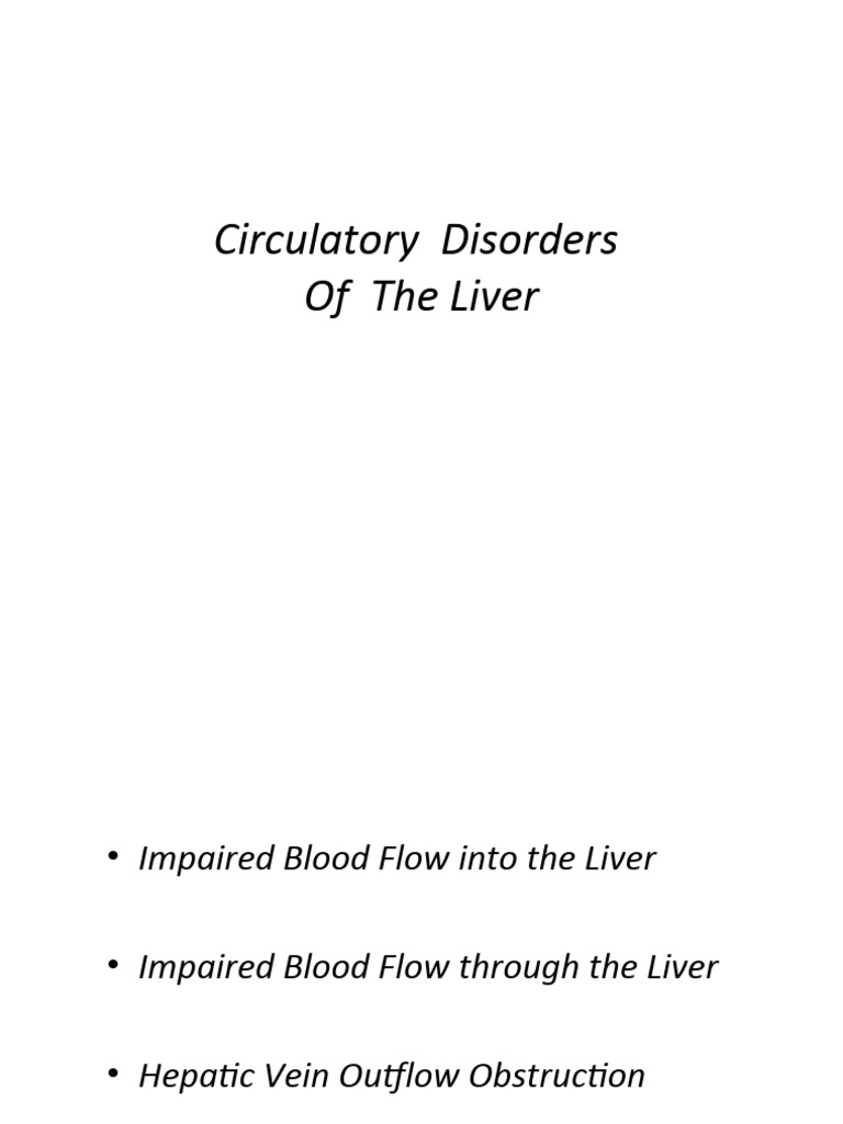 Circulatory Disorders | PDF | Liver | Thrombosis