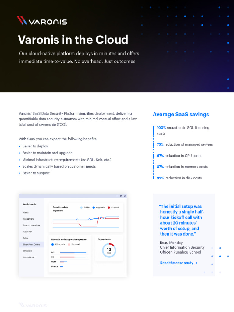Datasheet - Varonis SaaS Benefits | PDF | Cloud Computing | Software