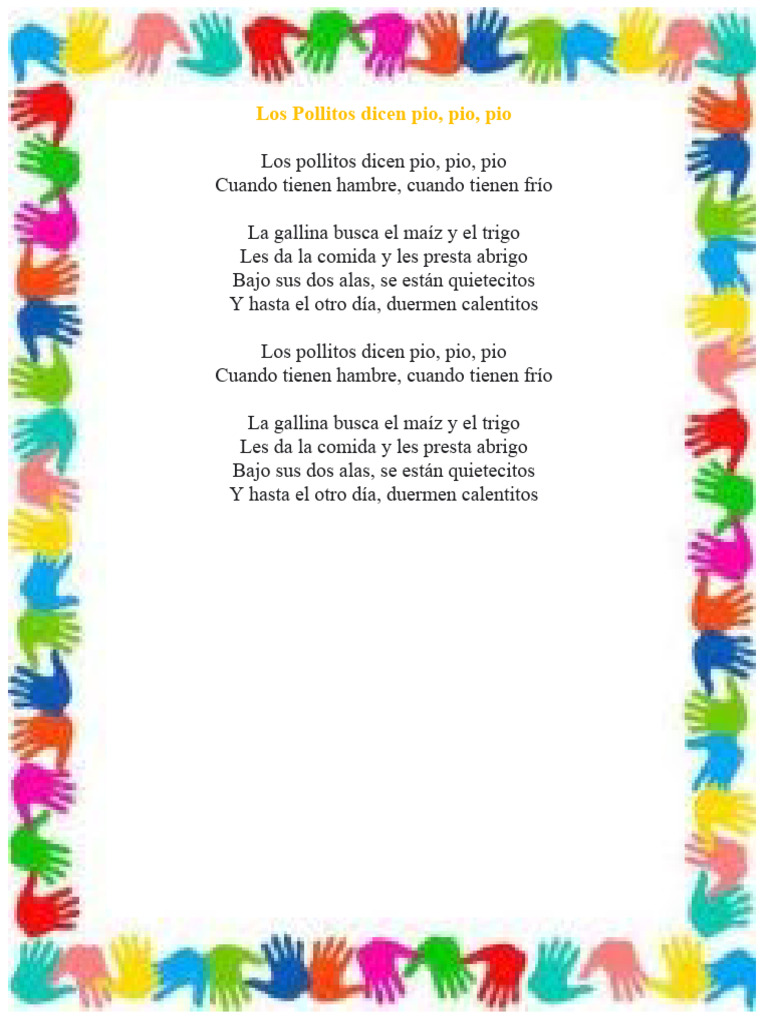 Los Pollitos Dicen Pio | PDF | Arte