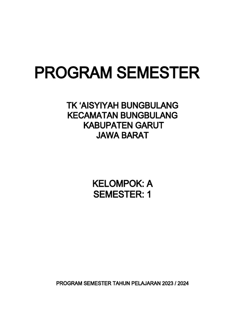 PROSEM 1 Kelompok A | PDF