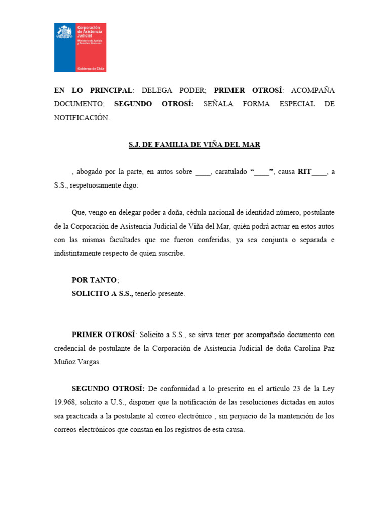 Modelo Delega Poder | PDF