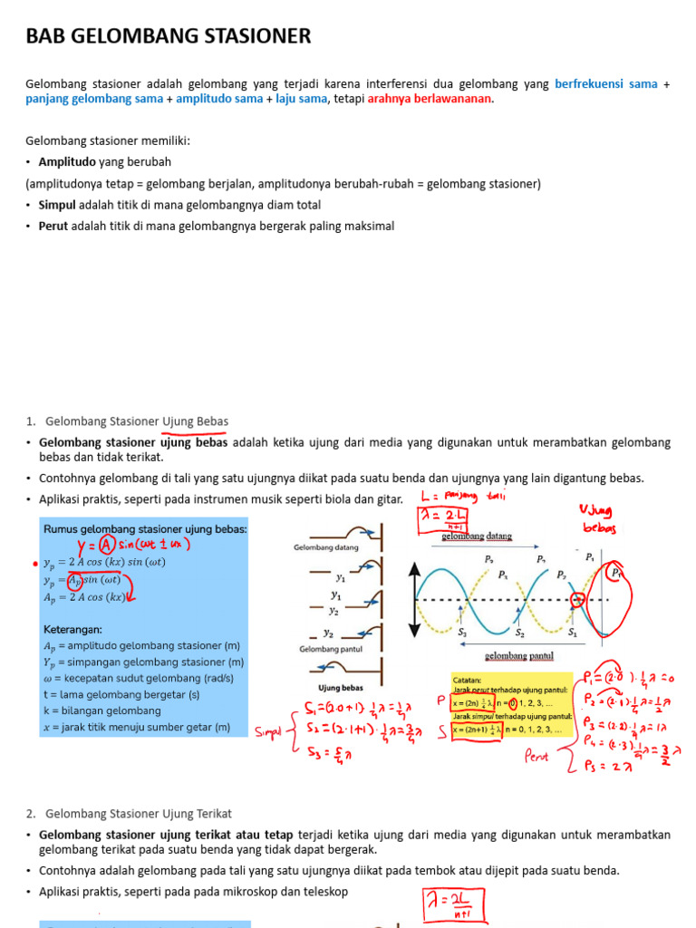 Gelombang Stasioner | PDF | Sains & Matematika